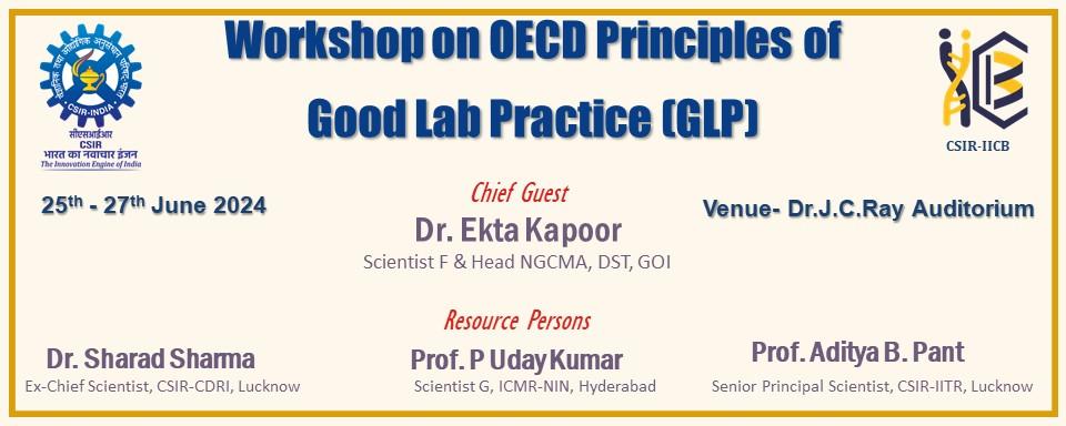 Workshop on OECD Principles of Good Lab Practice (GLP) 25 to 27 June 2024