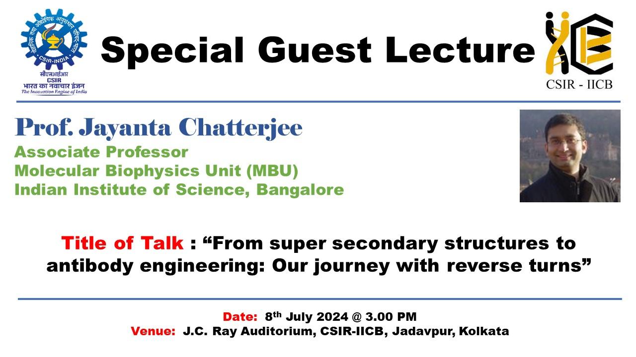 Special Guest Lecture by Prof. Jayanta Chatterjee, Associate Professor ...